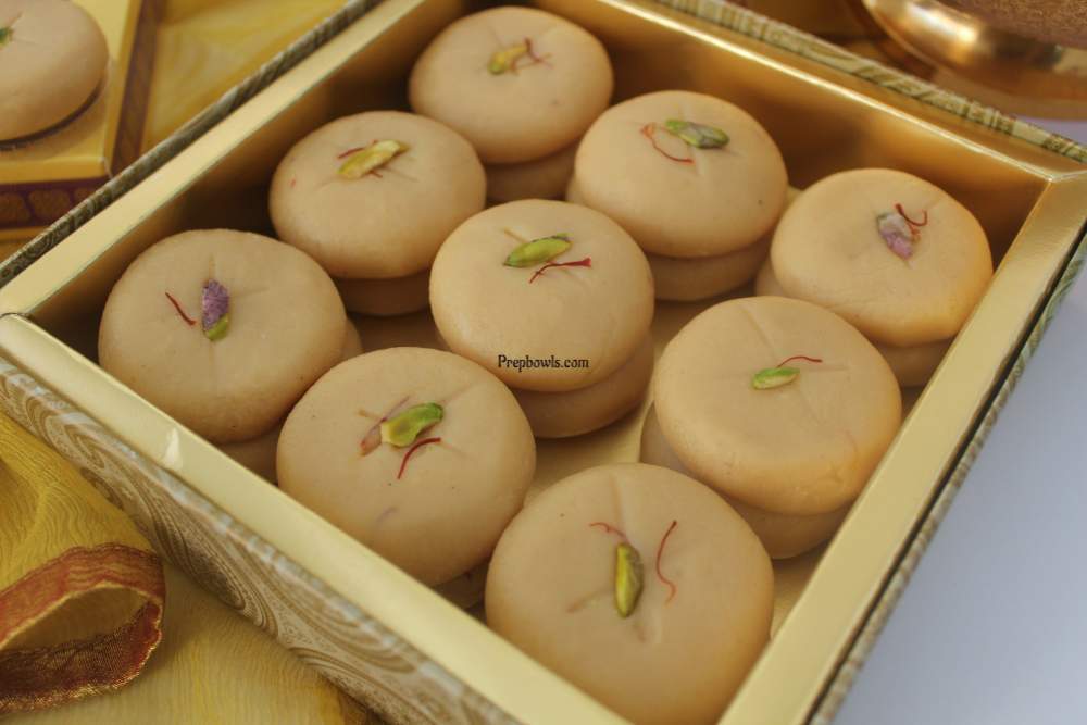 Microwave Milk Peda | Sweet In 5 Minutes - Prepbowls