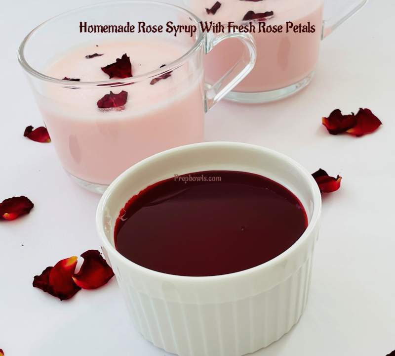 Homemade Rose Syrup Recipe In Instant Pot - Prepbowls